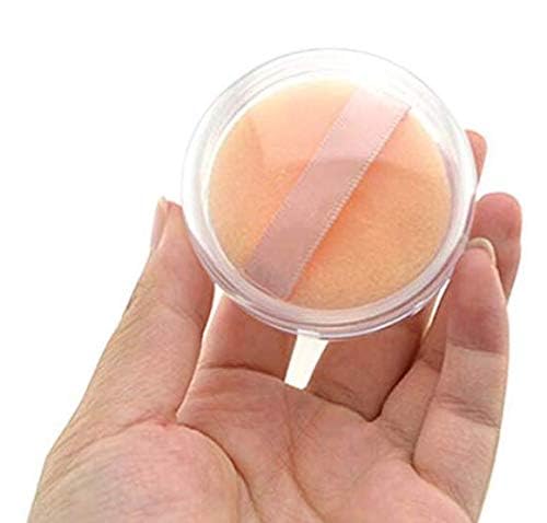 DNHCLL High-grade Empty Powder Box Honey Powder Box Natural Flocking Powder Puff Go Out Portable Beauty Makeup Tools,Portable Loose Powder Container/Travel Powder Kit/Powder Case with Sifter Lids