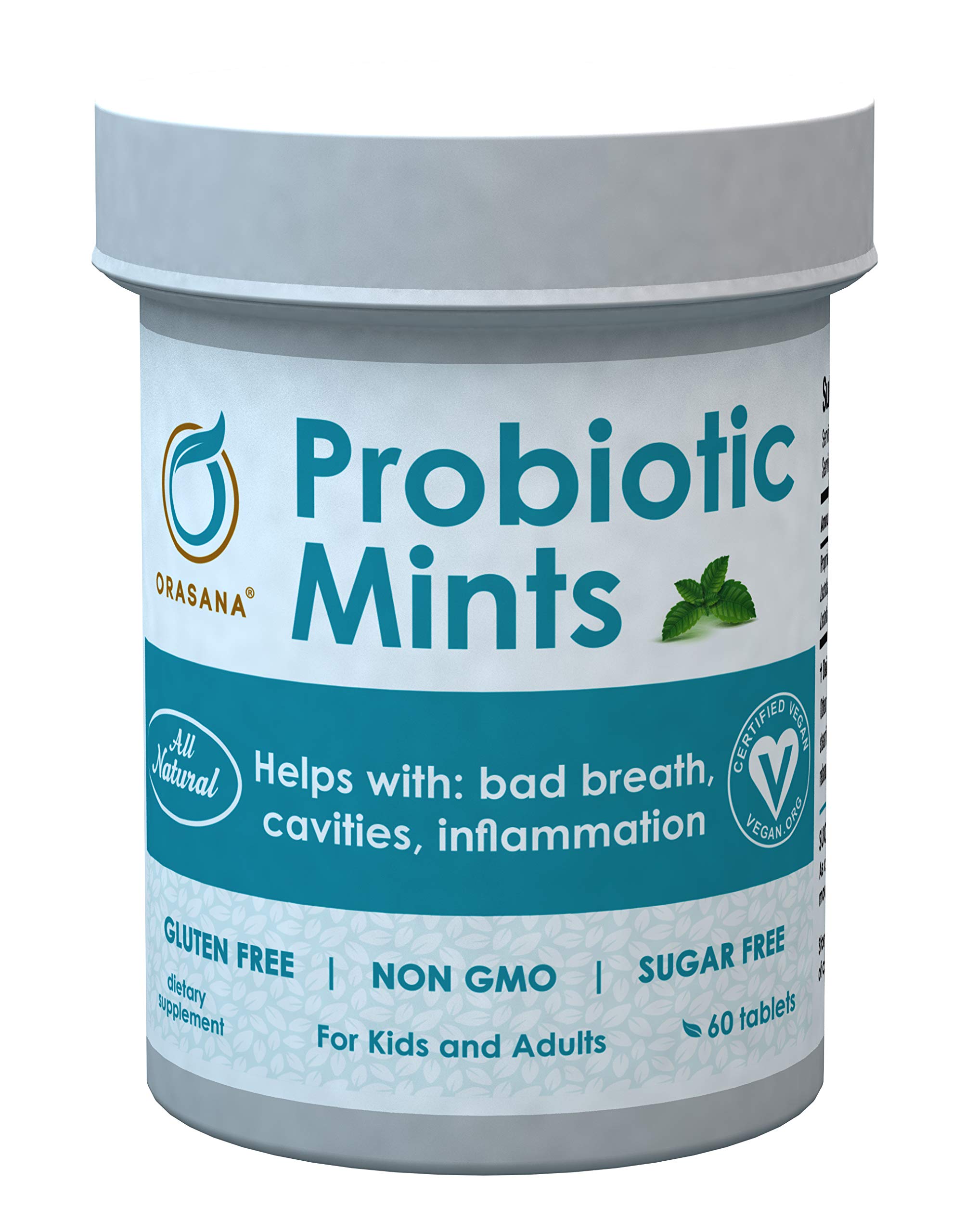 Orasana® Probiotic Mints, Vegan, All Natural Chewable Probiotic for Oral Health