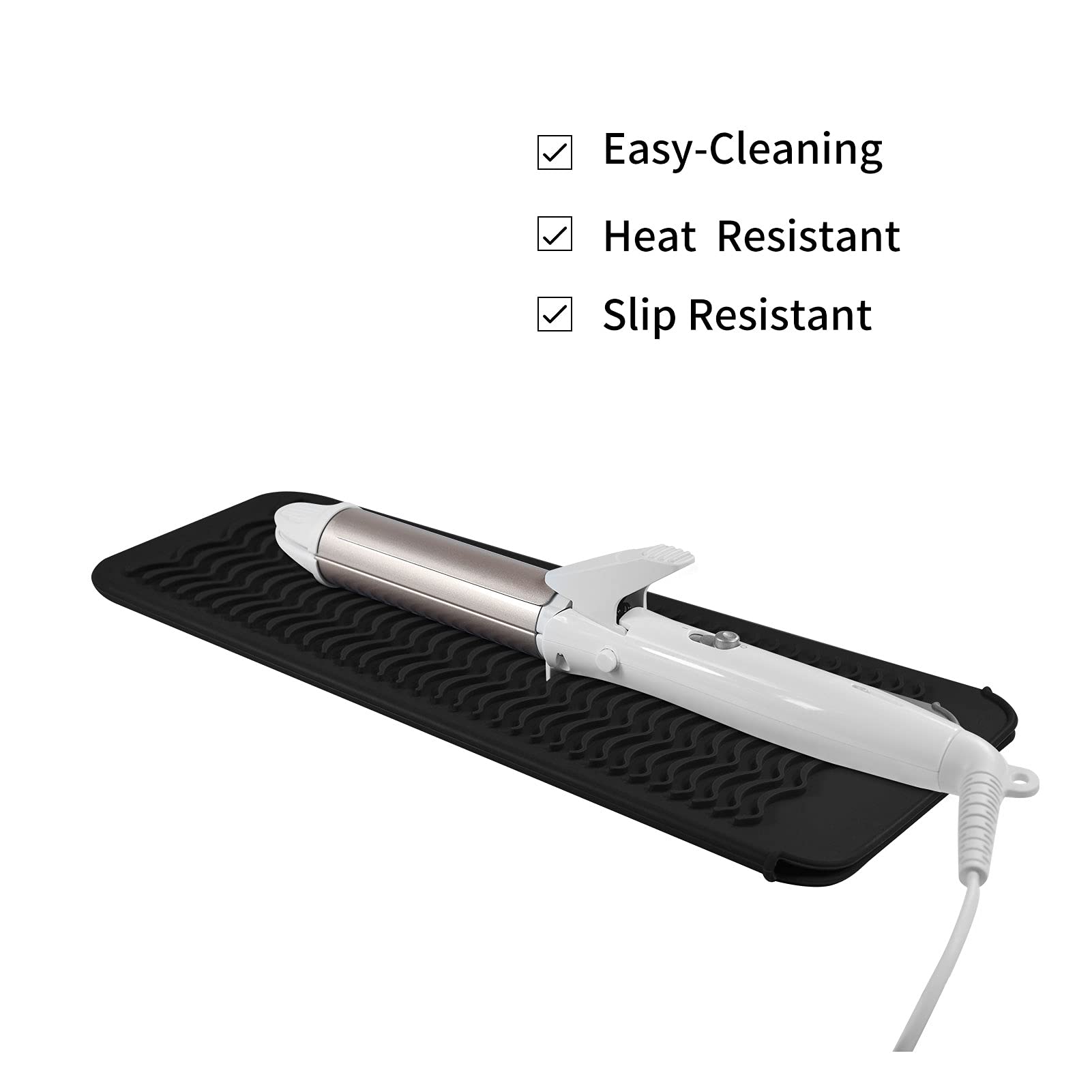EIOKIT 2 Pack Silicone Heat Resistant Travel Pouch for Straighteners, Crimpers, Curling Wands, Flat Irons and Hot Hair Styling Tools