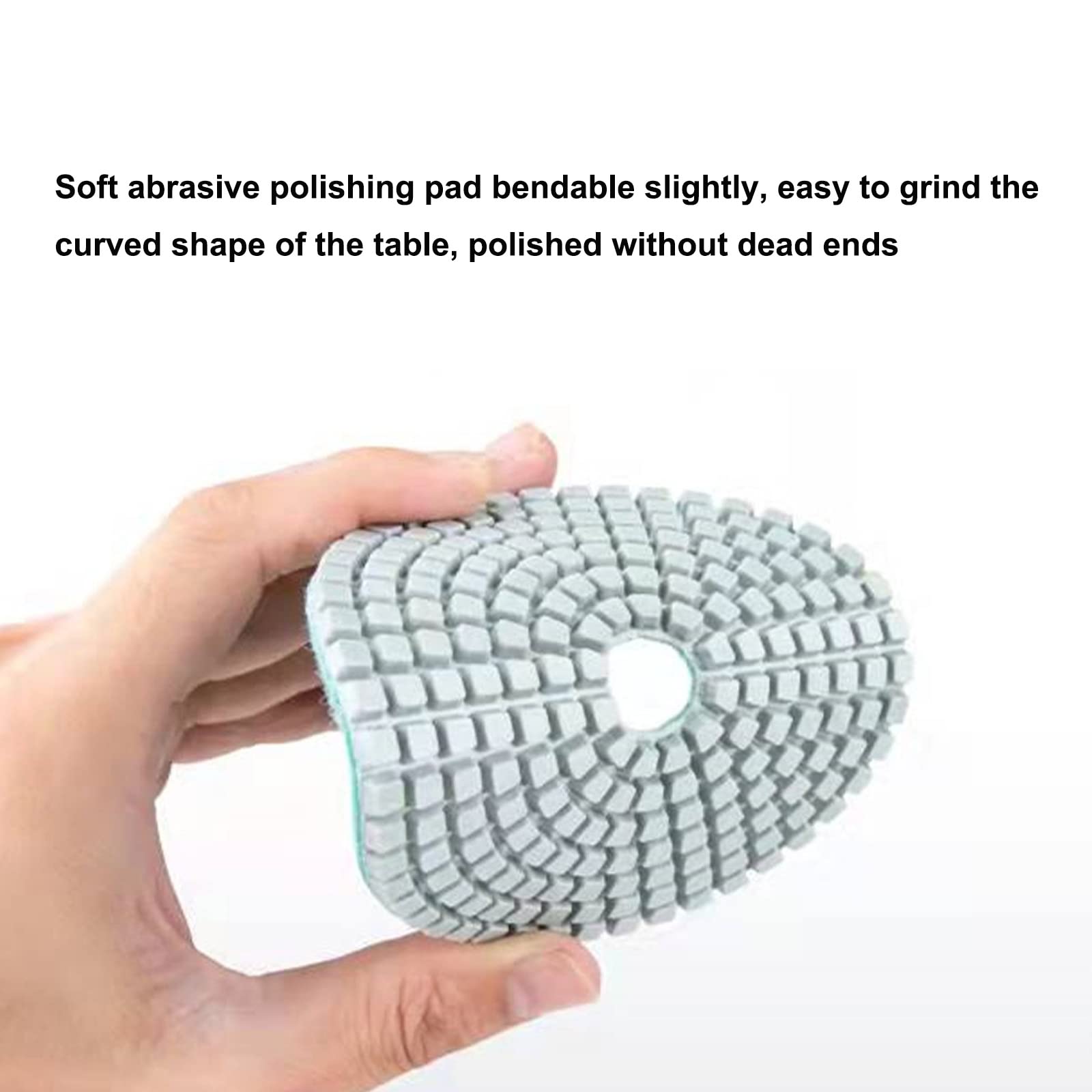 4 Inch Diamond Grinding Pads for Tile, 13pcs Wet/Dry Diamond Sanding Polishing Sheet Granite Stone Polish Kit for Concrete Marble Countertop Quartz 30#~8000# with Backer Pads Thread 5/8"