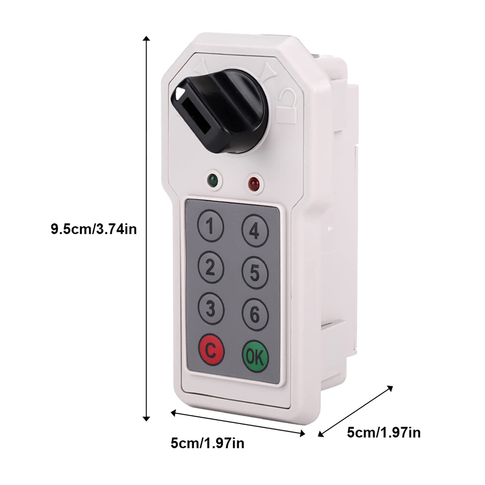 6 Digital Code Combination Cabinet Cam Lock,Password Safe Lock with Keys for Door Cabinet Drawer