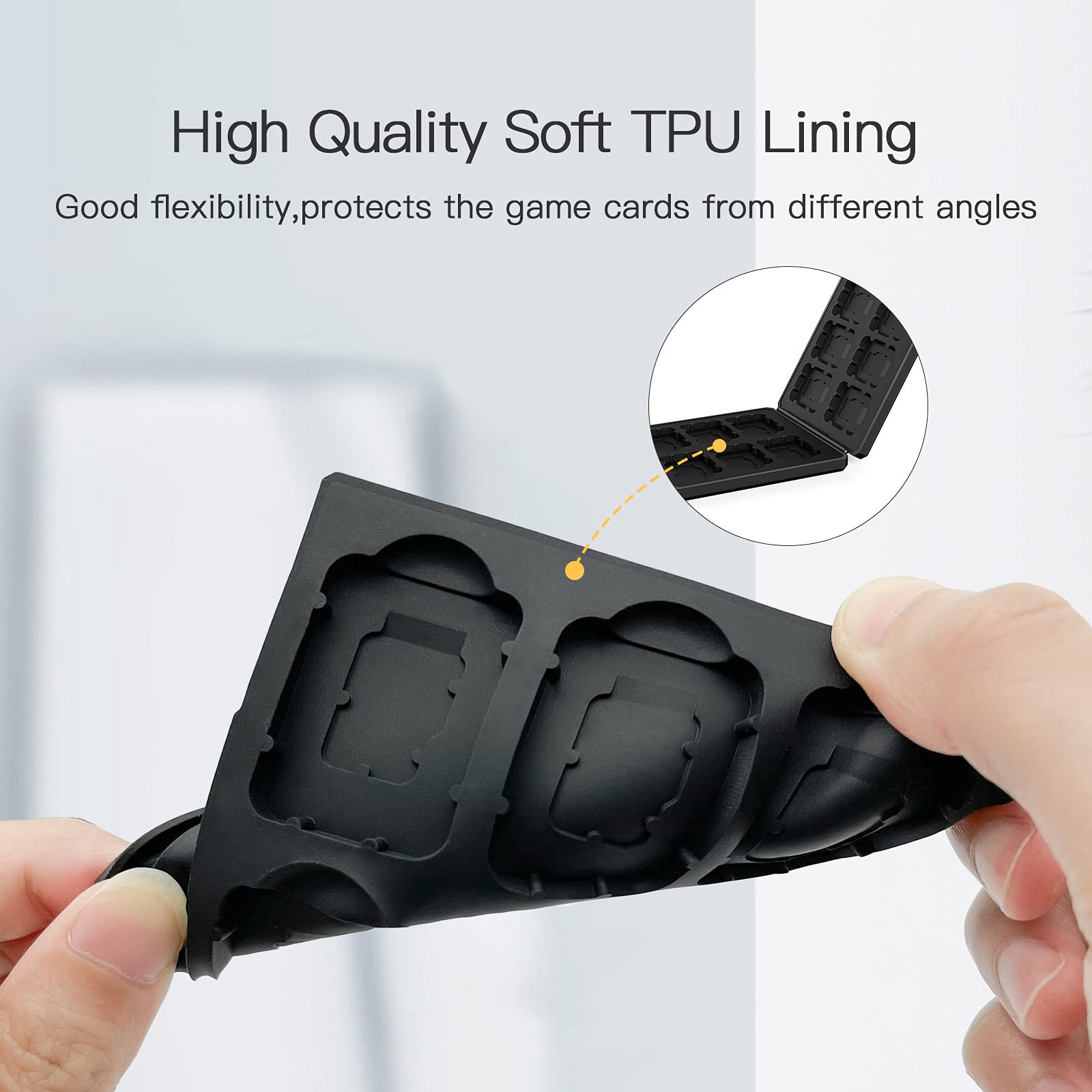 UFOPETIE Game Case Storage for Switch Game Cards Zleda Games Cube up to 12 Games,Foldable Nintendo Switch Game Card Case Cube Nintendo Switch Game Storage,for Zleda Switch Accessories-Letter Z