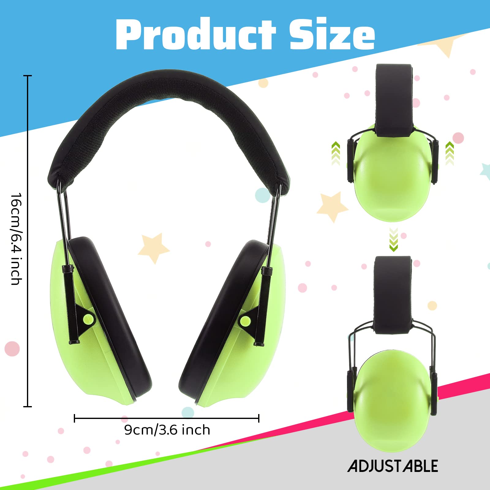 Amylove 12 Pcs Kids Noise Cancelling Headphones Bulk Ear Muffs Noise Protection 27dB Autism Sensory(Pretty Style)
