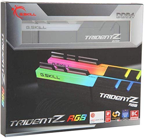 G.SKILL Trident Z RGB Series (Intel XMP) DDR4 RAM 32GB (2x16GB) 3200MT/s CL14-14-14-34 1.35V Desktop Computer Memory UDIMM (F4-3200C14D-32GTZR)