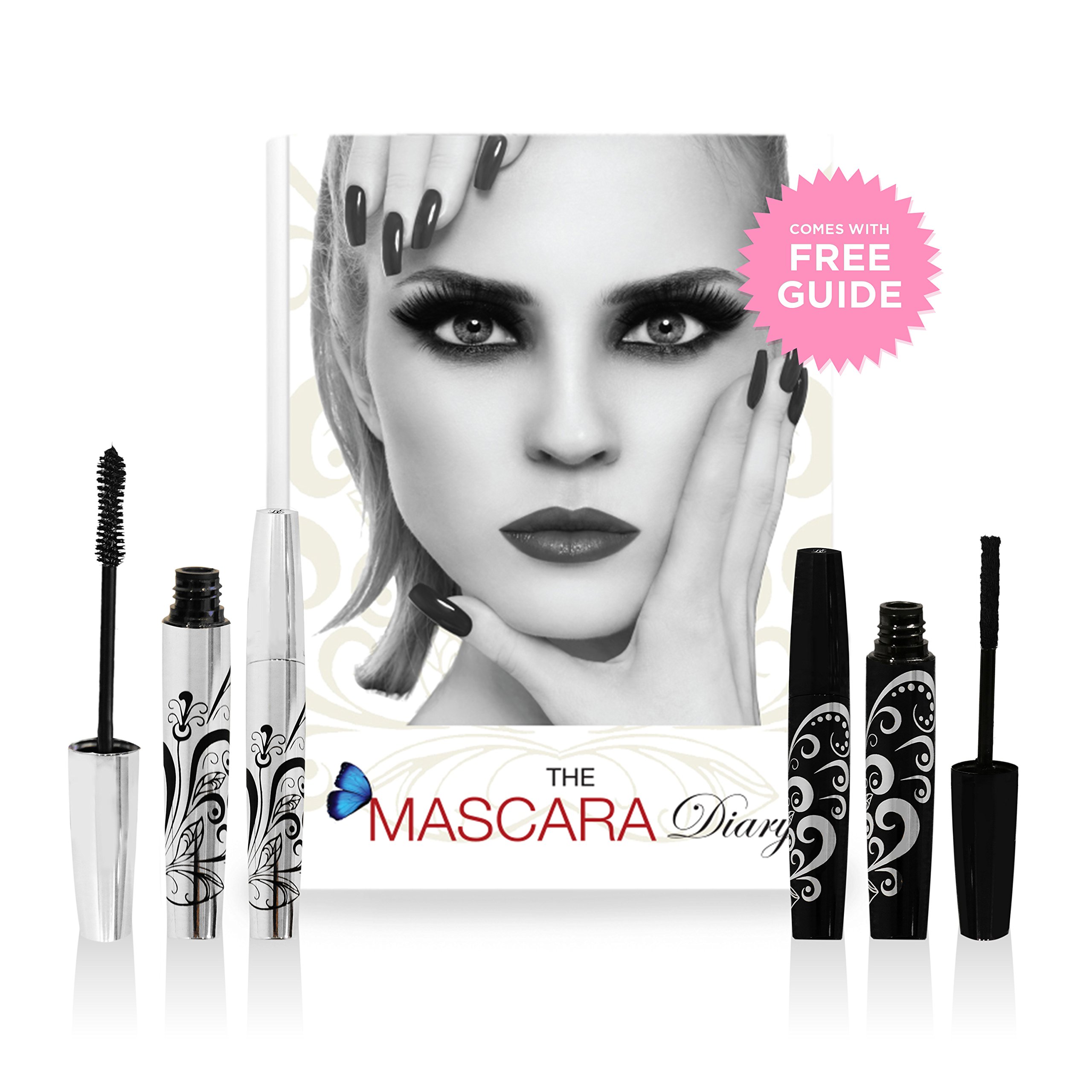 400x Silk Fiber Lash Mascara - Best for Thickening & Lengthening Eyelashes - Premium Quality, Last All Day, Waterproof, Smudge proof, Hypoallergenic - Includes Carry Case