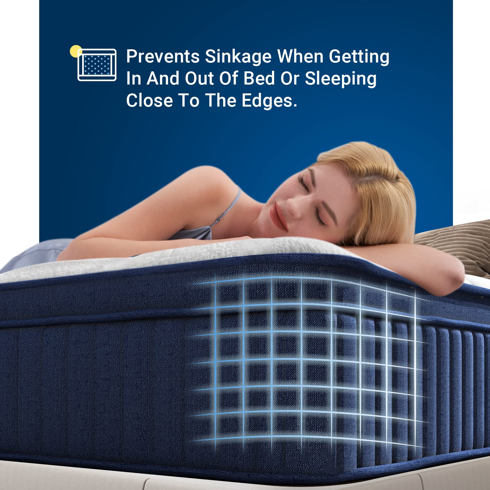 Avenco Twin Mattress, 12" Hybrid Mattress Twin with Latex Memory Foam, Motion Isolation Individually Pocket Spring Mattress, Medium Firm, Relieves Pain & Pressure Points & Cooling Twin Bed (NDSM30)