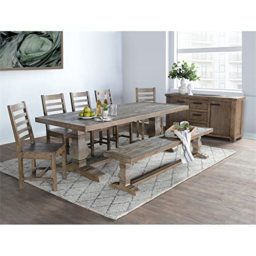 Kosas Home 53003801 Quincy Desert Bench Desert, 83", Hand-Distressed In Desert Finish