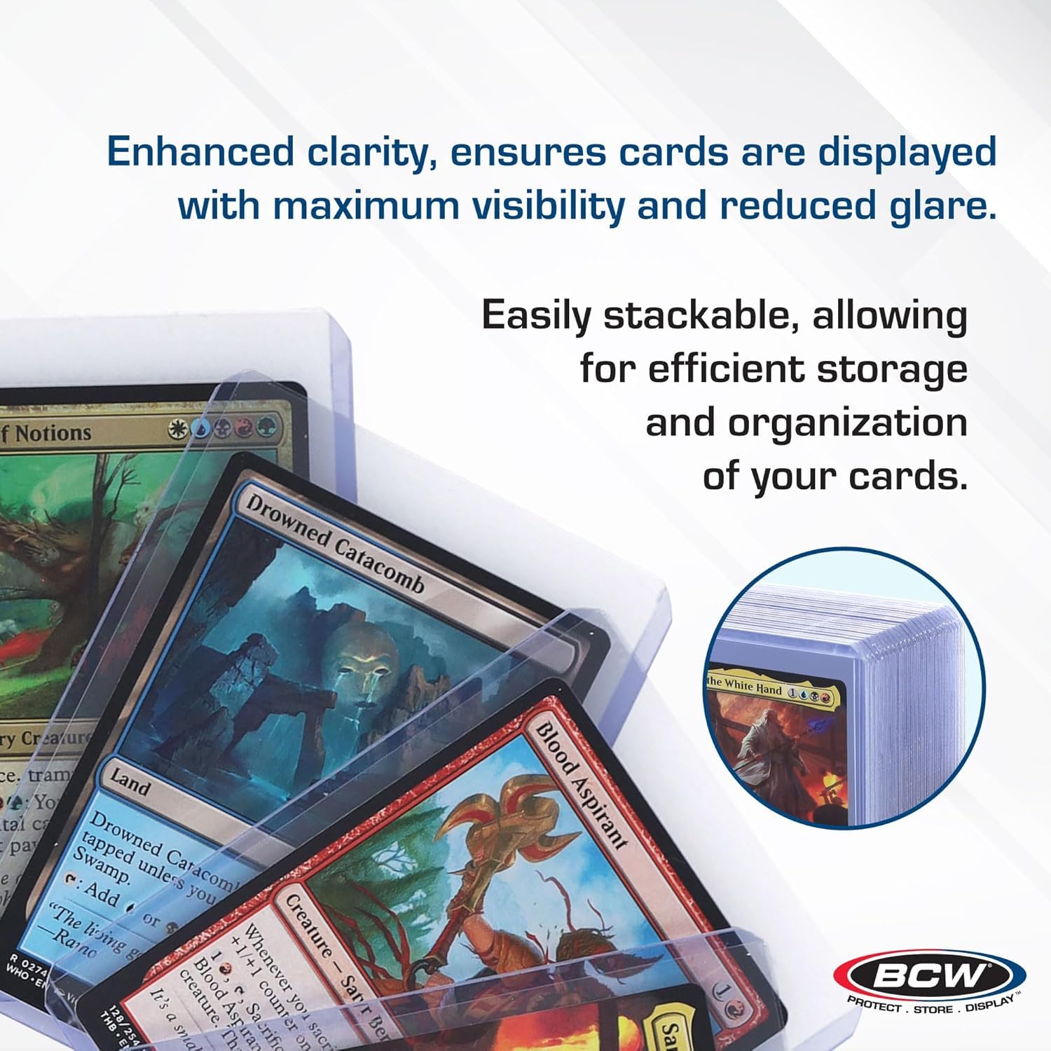 BCW 3x4 Topload Card Holder - Premium 20PT Thickness | 2 Pack (50 Total) | Quality Rigid PVC Protector for Standard Size Trading Cards | Card Holders for Sports Cards, MTG, Pokemon, and More