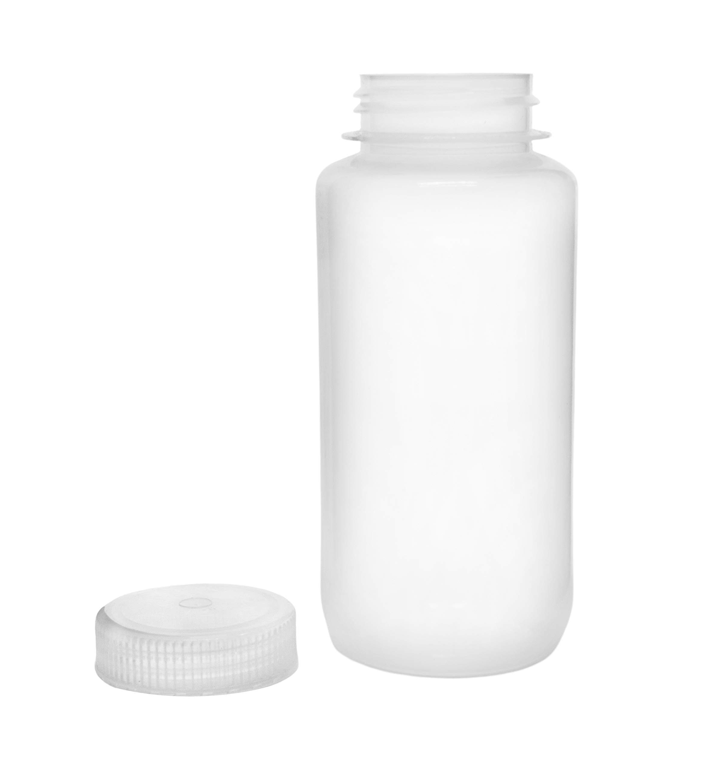 EISCO Reagent Bottle, 500ml - Wide Mouth with Screw Cap - Polypropylene - Translucent