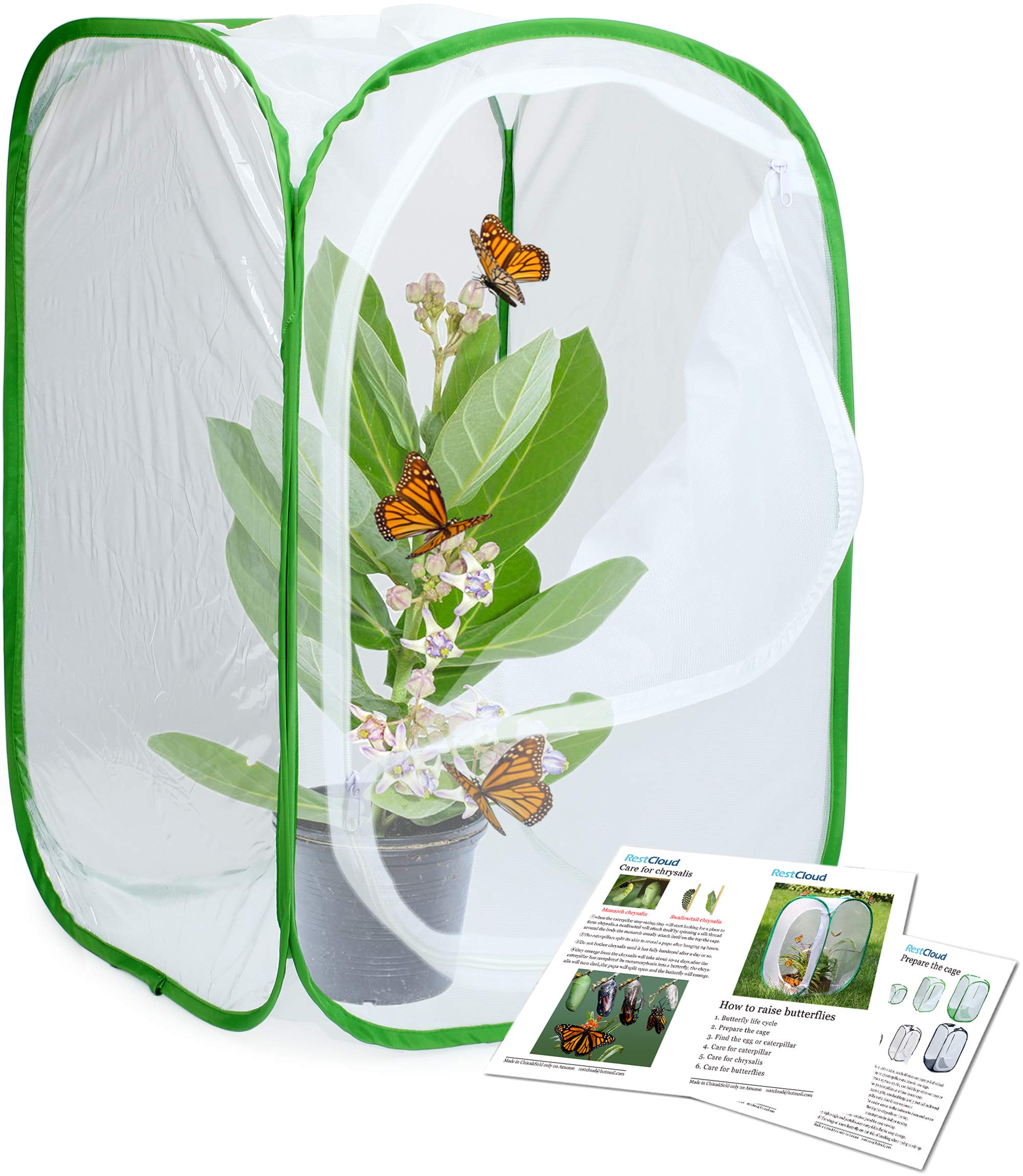 3-Pack Insect and Butterfly Habitat Cage Terrarium Pop-up Butterfly Enclosure (3 x 15.7 x 15.7 x 23.6")
