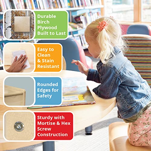 Contender Wall Mount Diaper Organizer Caddy, 100% Birch Plywood Diaper Storage Unit, Diaper Center for Nursery, Daycare, Schools [Greengaurd Gold Certified]