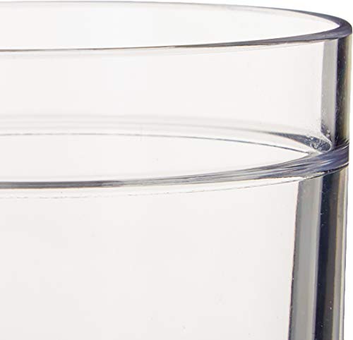 Drinique Elite Tumbler Unbreakable Tritan Iced-Tea Glasses, 12 oz (Set of 4), Clear