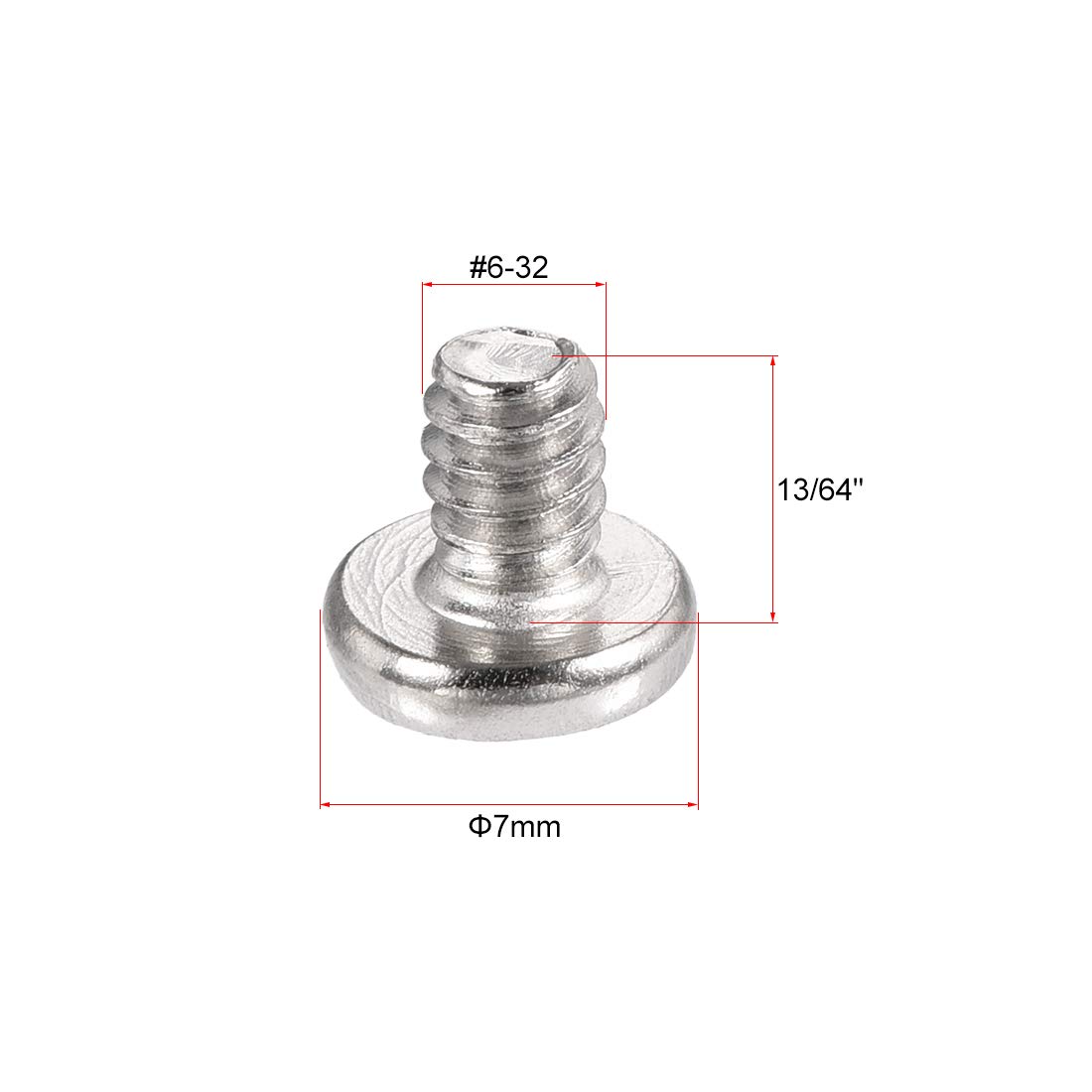 uxcell #6-32 x 13/64" Phillips Pan Head Screw Fastener Silver Tone for Laptop PC TV Fan Switch 180pcs
