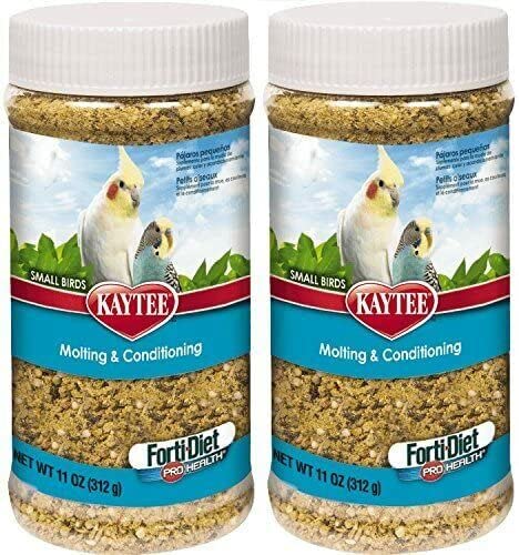 KT (2 Pack) Kaytee Forti-Diet Pro Health Molting & Conditioning Supplement for Small Birds, 11 Ounces Per Pack