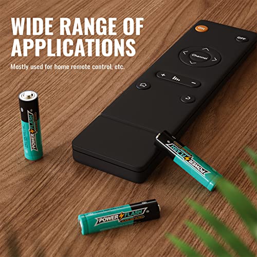POWER FLASH AAA Batteries, 100 Count Maximum Power Ultra Long-Lasting Alkaline Triple A Battery, Leakproof Design, 10 Years Shelf Life