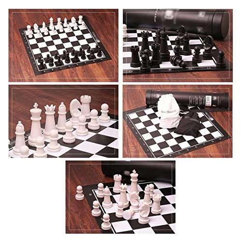 Chess Board Game Portable Chess Checkers Set,Folding Roll Up Chess Game for Outdoor Activities Chess Sets Travel Chess Set