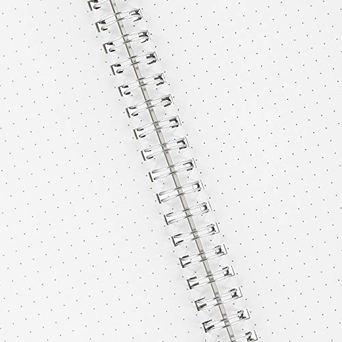 HULYTRAAT Hardcover Dot Grid Notebook, 5.8 x 8.38 Inches A5, Transparent, 160-Page 80-Sheet Spiral Journal (AWPPD1)