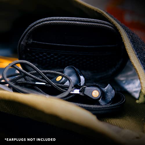 Decibullz - Zipper Headphones Carrying Case, Perfect for Earphones and Earplugs (Black)