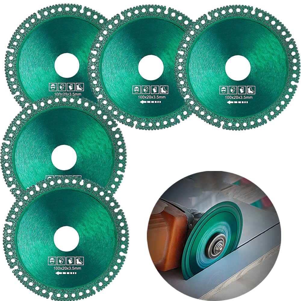 5Pcs Indestructible Discs for Grinder, Indestructible Disc 2.0 - Cut Everything in Seconds, Composite Multifunctional Cutting Saw Blade 4 Inch Ultra-Thin Saw Blade for Angle Grinder