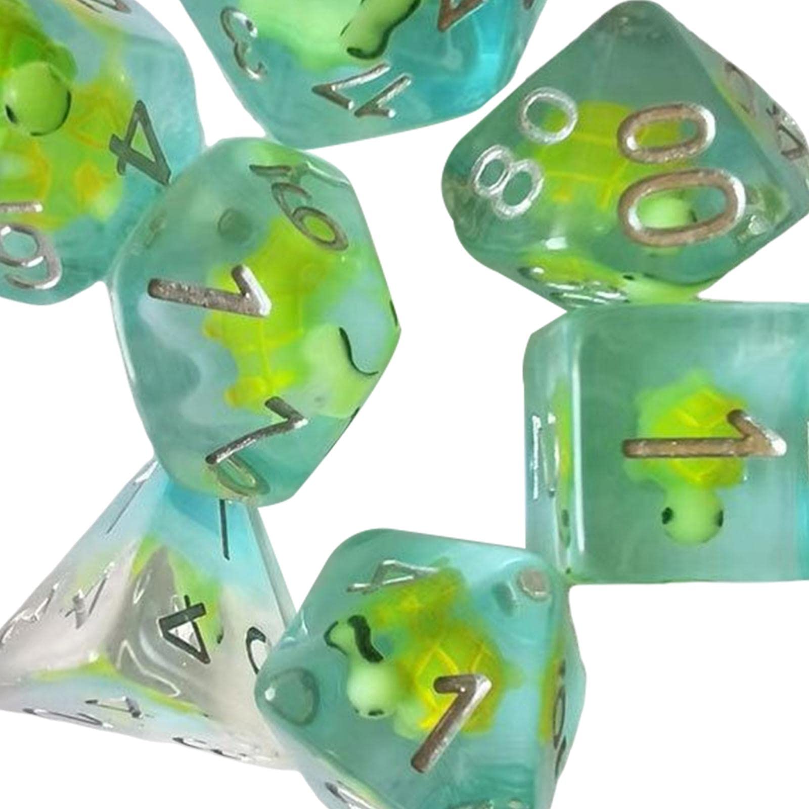 7X Cartoon Multi Sided Dices Set with Animals Turtle Pattern Family Table Game for Party Supplies Table Board Cafe Wedding Role Playing Game