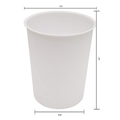 Kenney Storage Made Simple Plastic Waste Basket, White