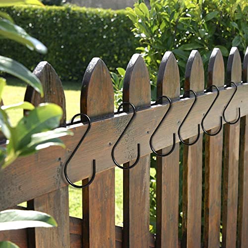 LOYMR 20 Pack 3.3 Inches Heavy Duty S Hooks Hanging Hangers Pan Pot Holder Rack Hooks for Spoons Pans Pots Utensils Clothes Bags Towels Plants etc