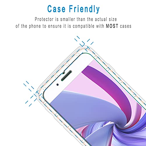 HPTech (2 Pack) Tempered Glass For iPhone 8 Plus, iPhone 7 Plus, iPhone 6S Plus, iPhone 6 Plus 5.5-Inch Screen Protector, Case Friendly, Easy to Install, Bubble Free