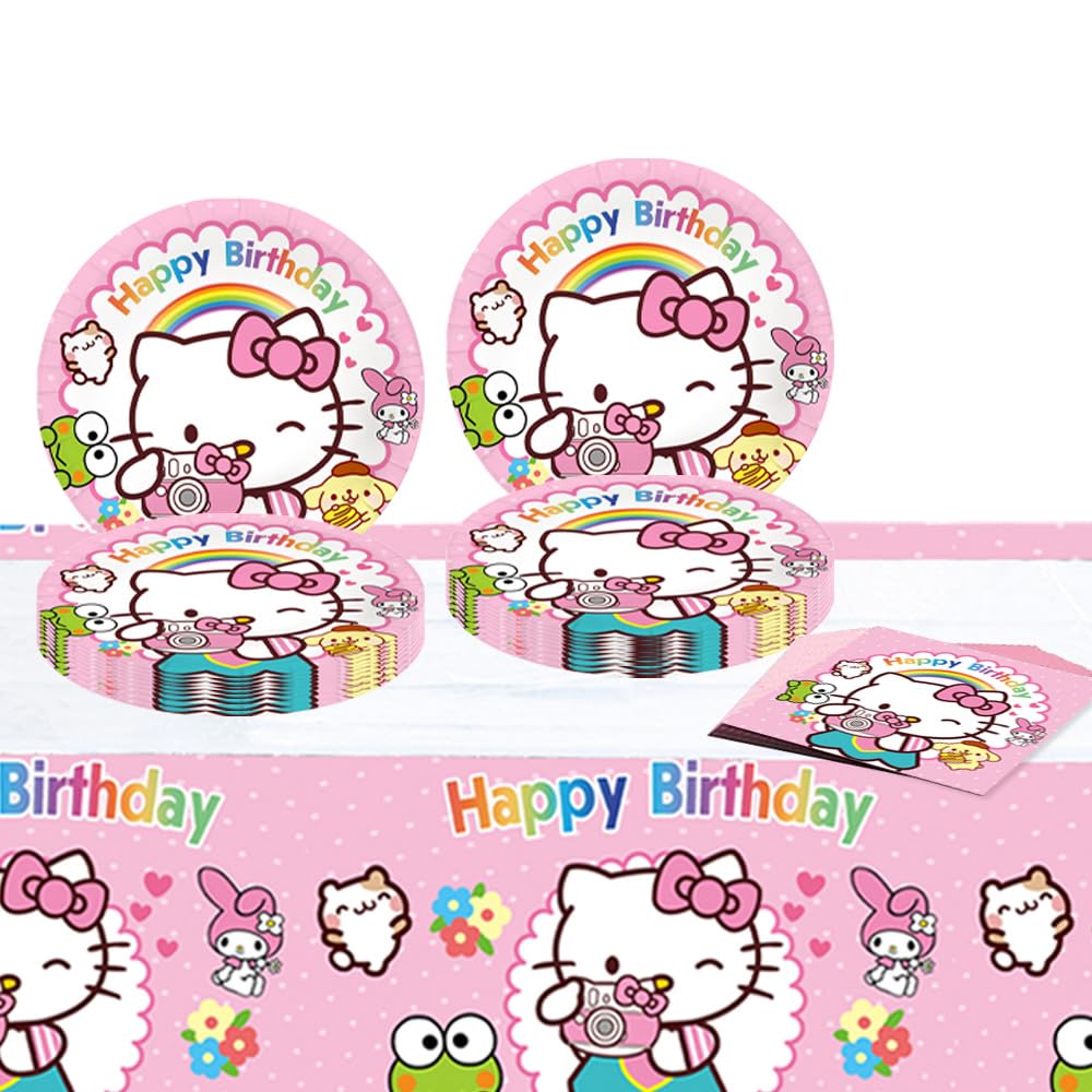41 Birthday Party Supplies, 20 Plates + 20 Napkins +tablecloth