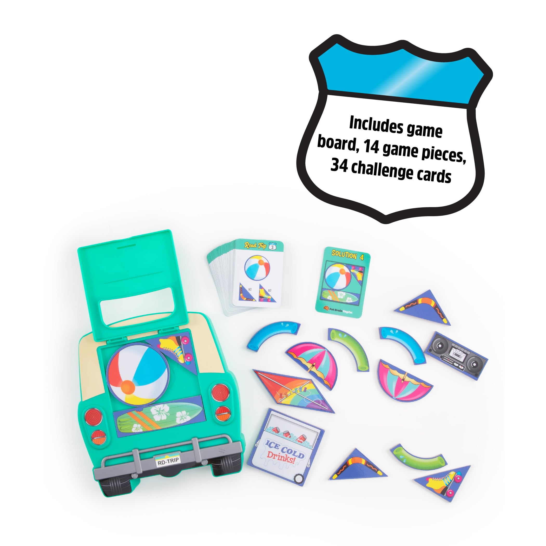 Fat Brain Toys Road Trip Packing Puzzle - Travel Brainteaser Game for Ages 8+
