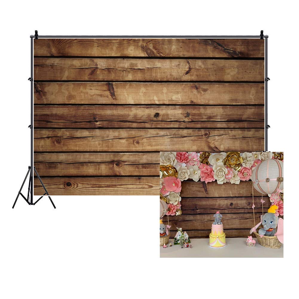 LFEEY 9x6ft Wood Backdrops for Photography Grunge Wood Vintage Worn Wooden Boards Background Seamless Wood Photo Background Wood Wall Birthday Baby Shower Photography Backdrops Photoshoot Studio Props