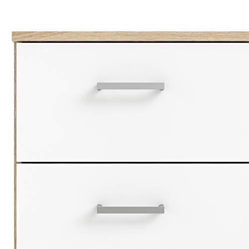 Tvilum Space 3 Drawer Chest, Oak Structure, White