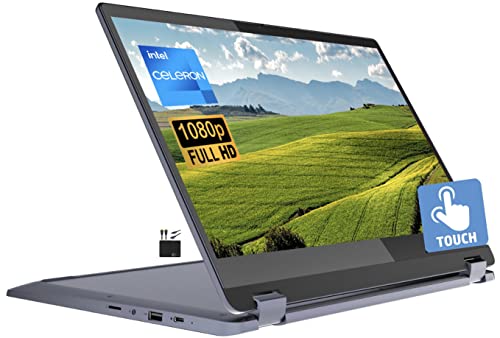 Lenovo Ideapad 2023 Newest Flex X360 Chromebook Spin 2-in-1 Convertible Laptop Business, Intel Celeron N4500 Processor, 15.6" FHD IPS Touchscreen, 4GB RAM, 64GB eMMC,WiFi 6, Chrome OS+MarxsolCables