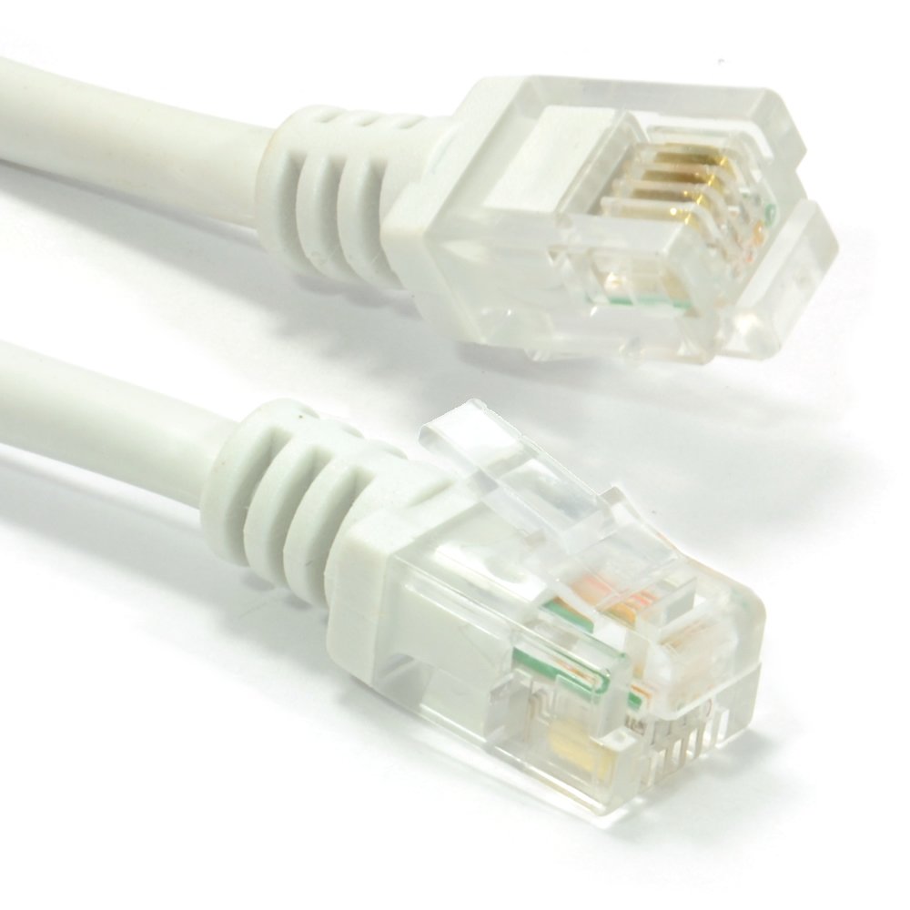 kenable ADSL 2+ High Speed Broadband Modem Cable RJ11 to RJ11 2m (~6 feet) White