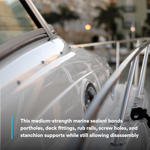 3M Marine Adhesive Sealant Fast Cure 4200 (06560) β Semi-Permanent Flexible Adhesive Sealant for Boats and RVs β White - 1/10 Gallon