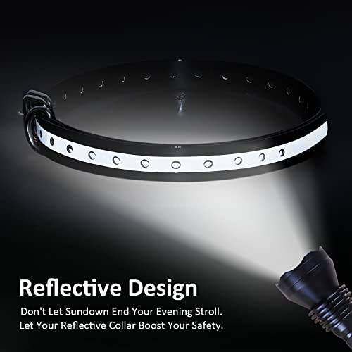 LuckinPET Waterproof Dog Collar Replacement Strap for Shock Collar and Fence Easy Clean Odorless Dog Collar Metal Buckle 3/4 Inch Adjustable Size Durable Anti-Odor TPU Dog Collar