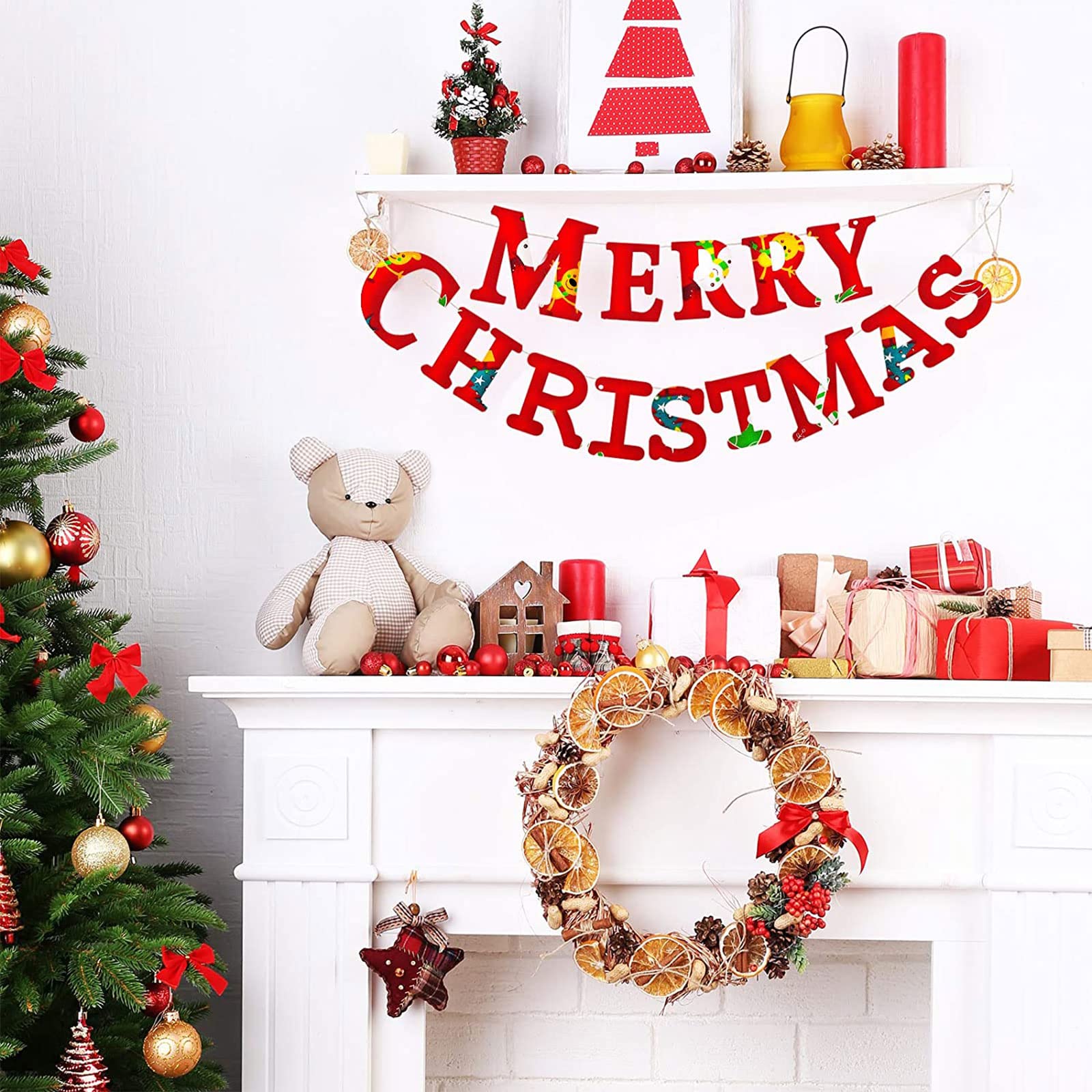 48 Pieces Christmas Fabric Bundles 5.9 x 5.9 Inch Assorted Quarter Bundles Square Christmas Tree Quilting Patchwork Precut Santa Claus Printed Fabric Scraps for Christmas Sewing DIY Crafts