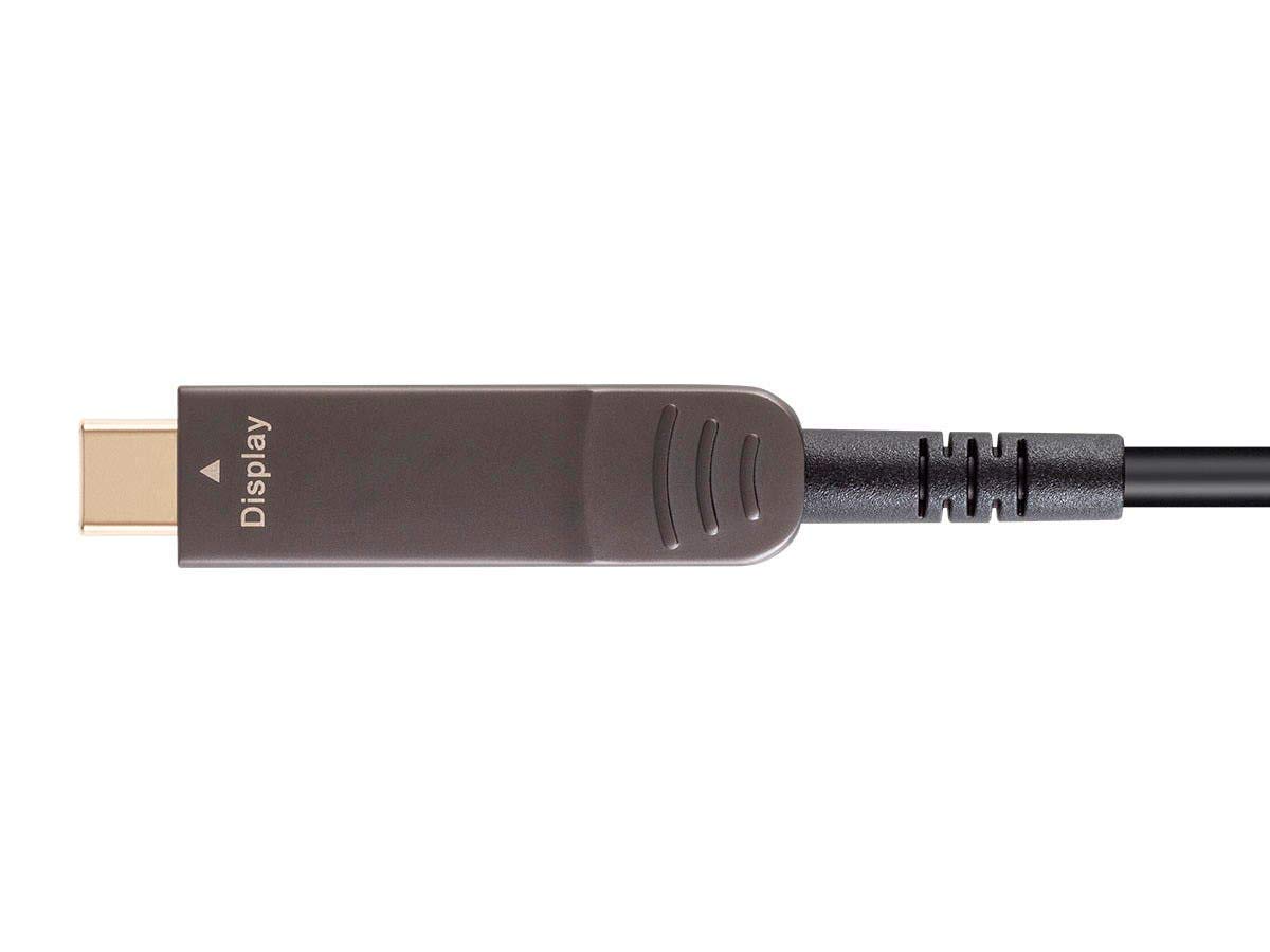 Monoprice USB 3.1 Type-C to Type-C Video-Only Cable - 4K@60Hz, Fiber Optic, AOC, 75 Feet, Black - SlimRun AV Series