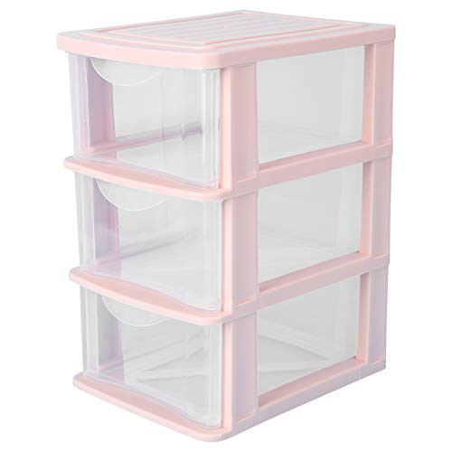 Ipetboom Plastic Storage Bins 1Pc Drawers Organizer Storage, Storage Drawers Storage Shelves with Drawers Organizer Box Storage Container Case for Home and Office, 3 Layers, Drawer Organizer