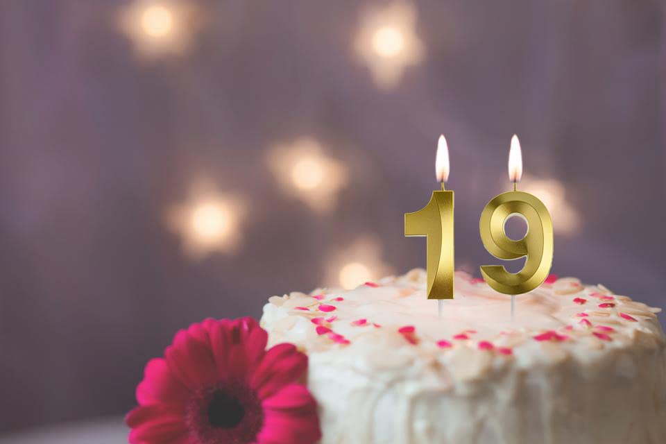 Gold 19th & 91st Birthday Candles,Gold Number 19 91 Cake Topper for Birthday Decorations Party Decoration