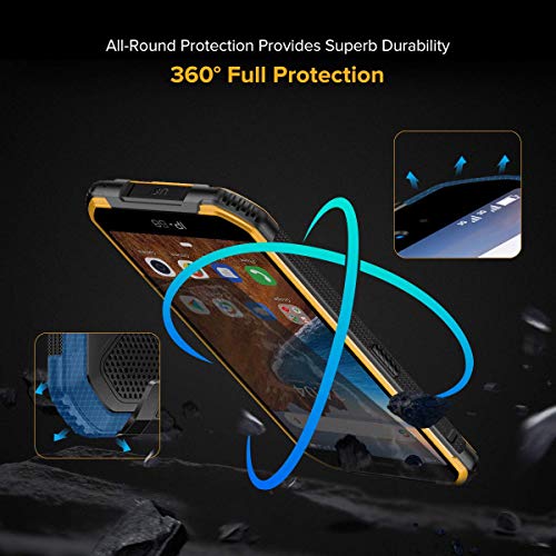 Ulefone Rugged Smartphone Unlocked, Armor X6 (2022) IP68 Waterproof Cell Phone, 5.0 inch, Android 9.0 2GB+16GB, 4000mAh Battery, Global 3G Dual SIM, LED Light, Face ID Compass+GPS Shockproof (Orange)