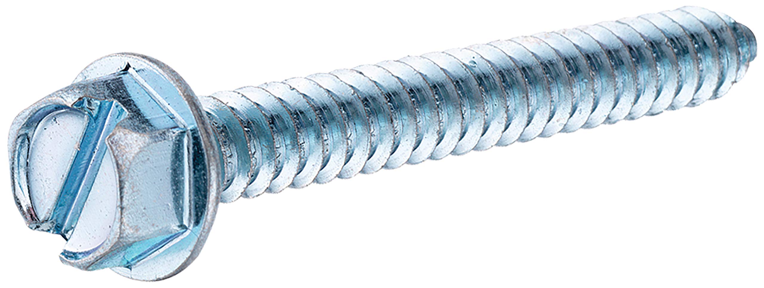 The Hillman Group, zinc 70325 12 x 2-Inch Hex Washer Head Slotted Sheet Metal Screw, 100-Pack, 2 inches