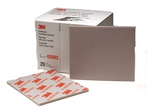 3M Softback Sanding Sponge, 02602, 4 1/2 in x 5 1/2 in (115mm x 140mm), Superfine