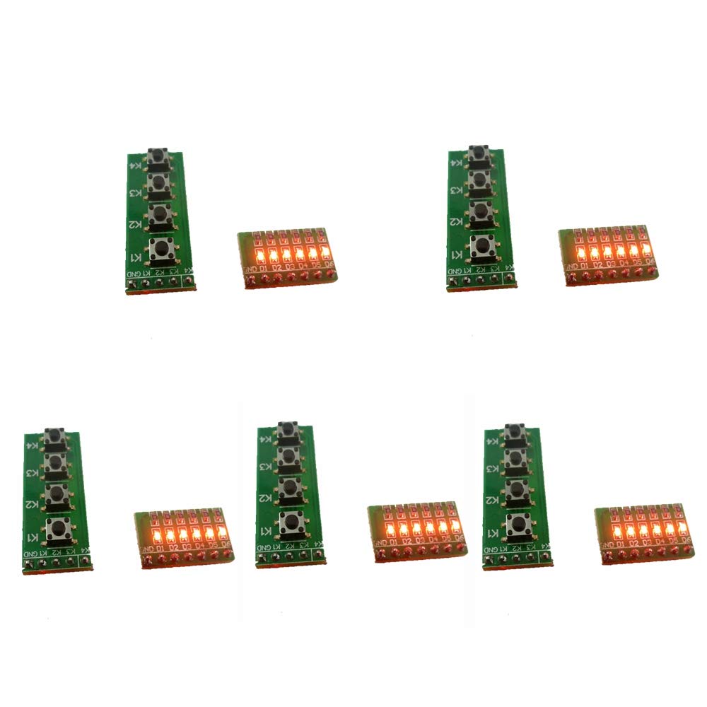 Eletechsup Electronic Starter Hobby Kit Button Key Module & LED Board (5)