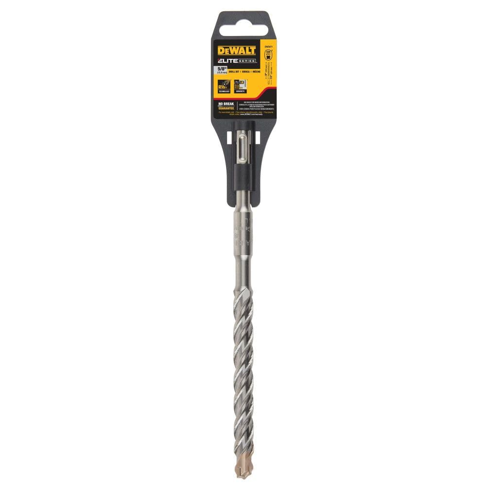 DEWALT DW5471 5/8-Inch by 8-Inch by 10-Inch Rock Carbide(TM) 4 Cutter SDS+ Hammer Bit