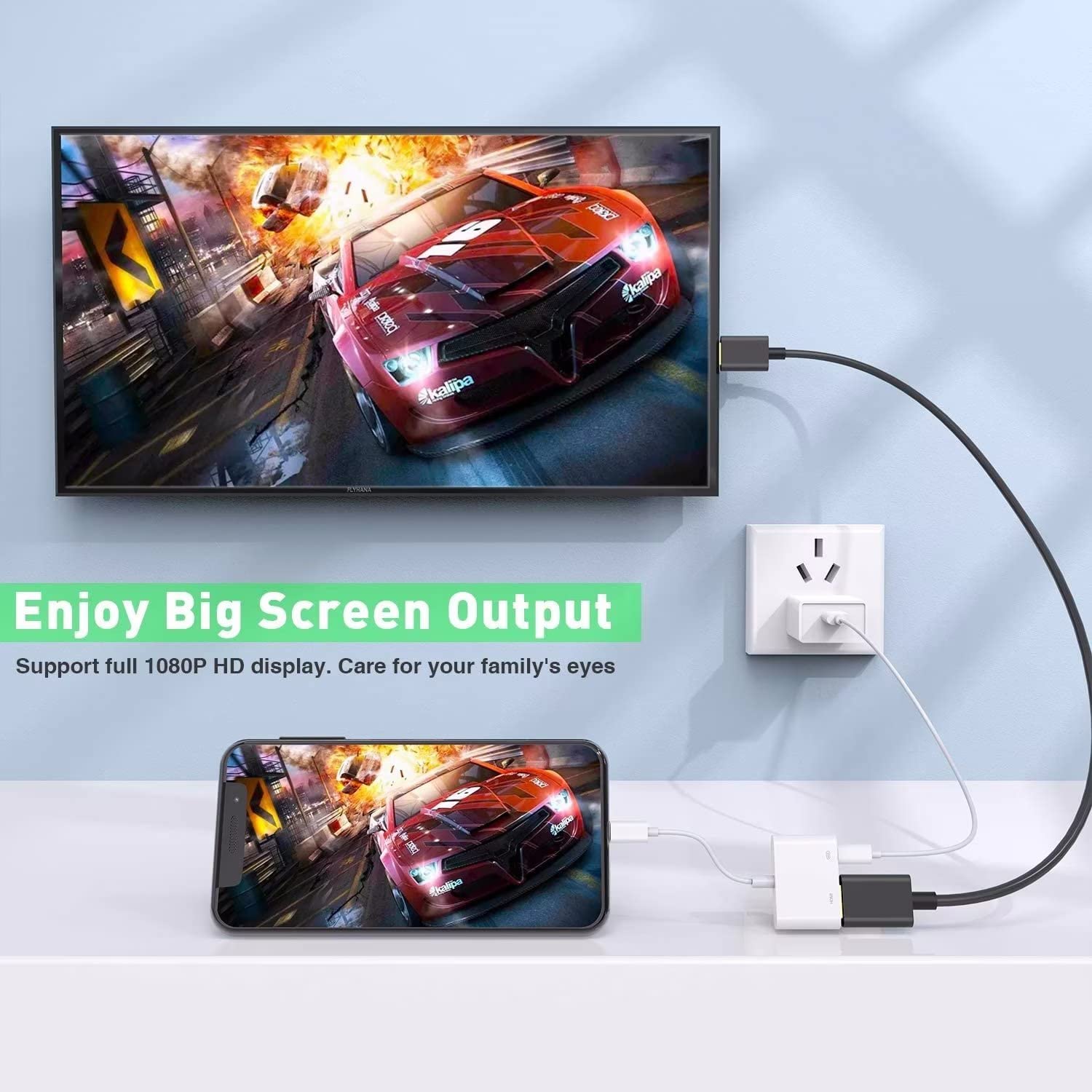 ADAYO FORYOU Lightning to HDMI Adapter for iPhone TV