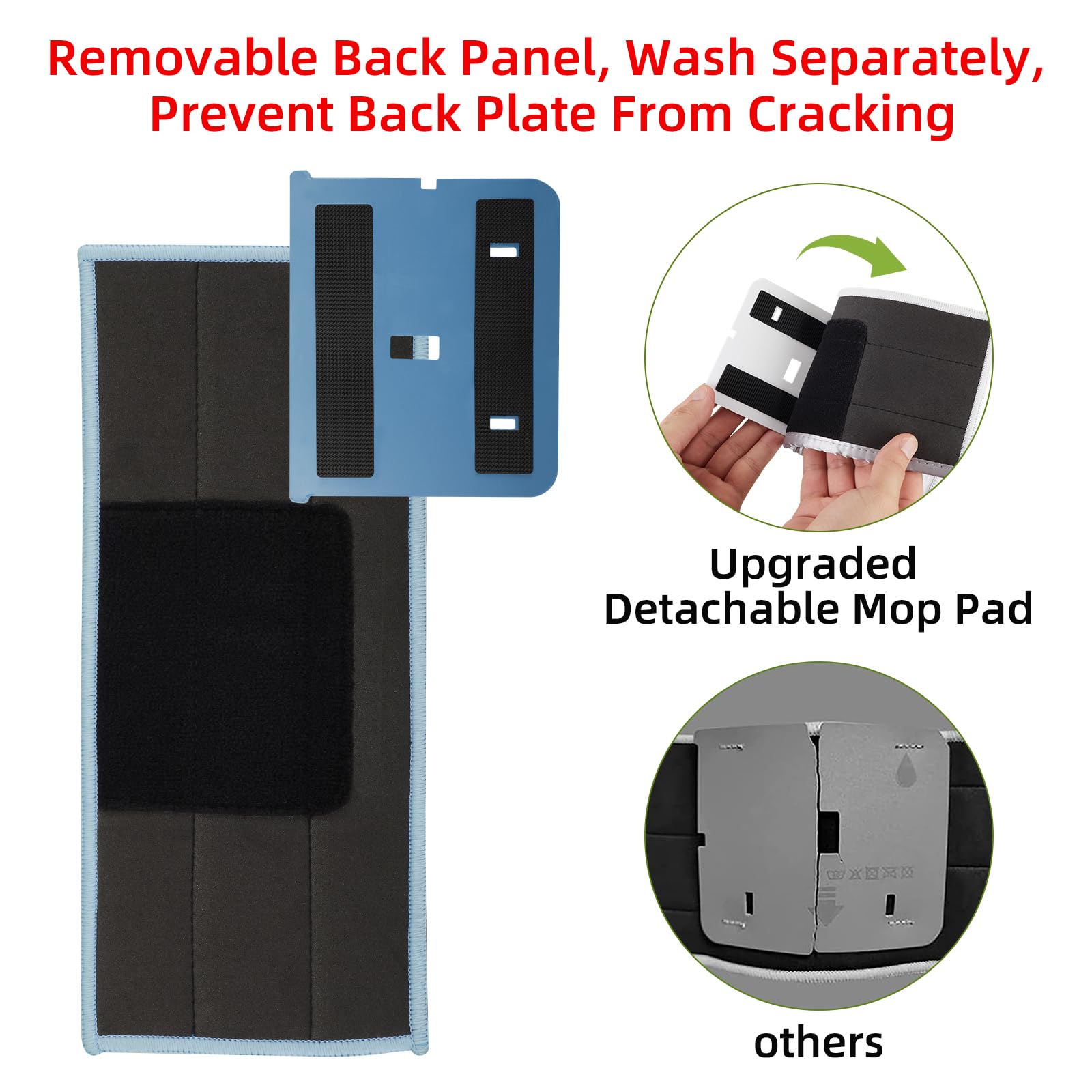 6 Pack ππ©π π«πππ ππππππ‘πππ₯π Reusable Mop Pads for π’ππ¨ππ¨π ππ«πππ―π πππ ππ πππ«π’ππ¬ Ultimate Robot Mop, 2 Deep Clean Pad + 2 Wet Pad + 2 Dry Pad
