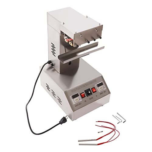 DF-20 Semi-auto Plastic Tubr Sealer - Pneumatic Tube Sealing Machine for Al-plastic Cosmetic Tube Sealer Cream Cosmetic Toothpaste Paint 5-20Piece/min 8-55mm Pipe 110V US