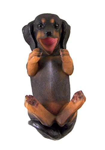 DWK "Weenie Wino Dachshund Decorative Table Top Wine Bottle Holder | Home Bar Decor | Wine Accessories for a Wine Bar | Kitchen Organization | Great Gifts for Her - 11"