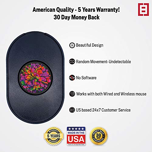 TECH8 USA Mouse Mover Jiggler, No Software, Random Movement, Patented, Designed, Engineered, Packaged in USA - Lava