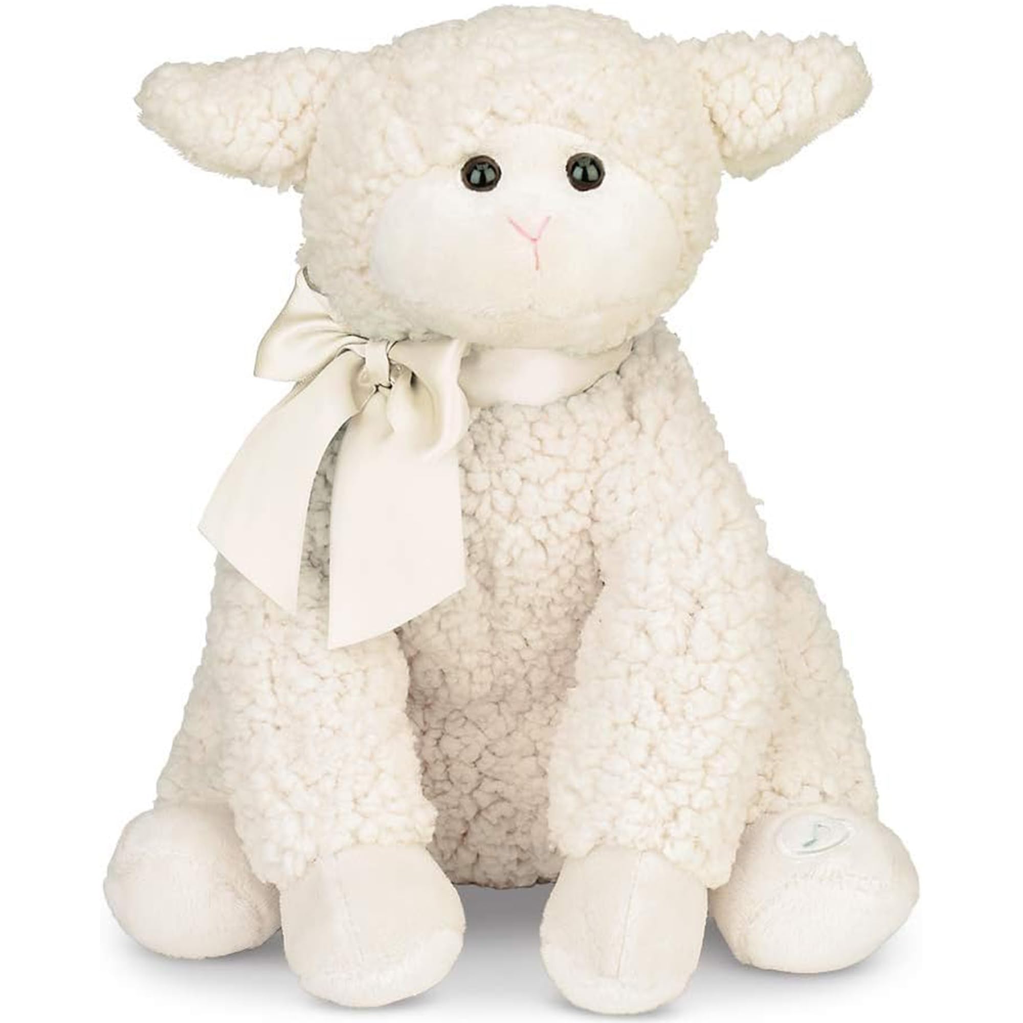 Bearington Baby Blessings Lullaby Musical Lamb White Plush Stuffed Animal, Adorable, Soft and Cuddly, Great Gift for Kids of All Ages, Birthdays, Holidays and Special Occasions Like Easter, 12 inches
